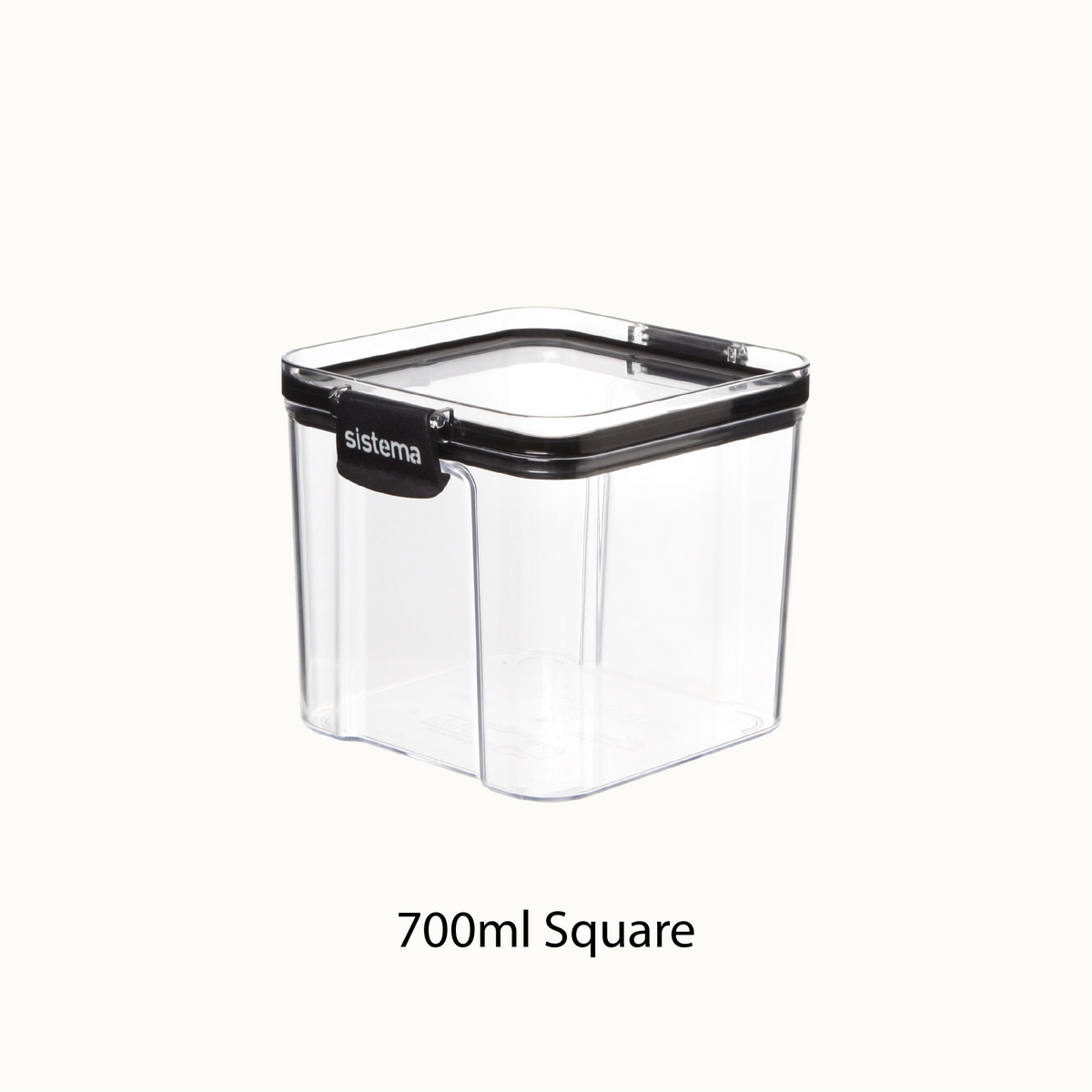 SISTEMA Ultra Clear Sturdy Plastic Square Food Storage Container ...