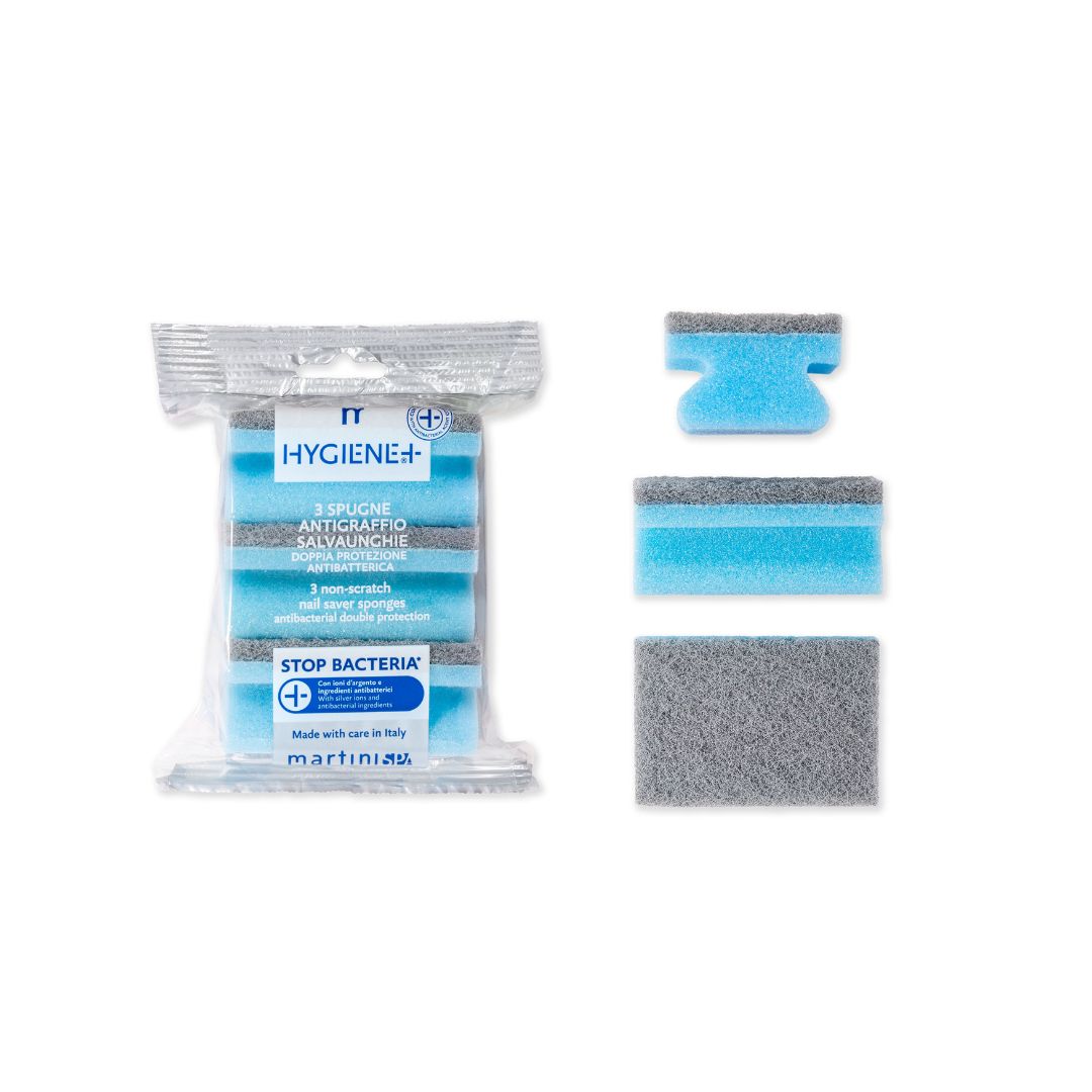 Martini SPA Hygiene+ Non-scratch Nail Saver Sponge Dual Antibacterial ...