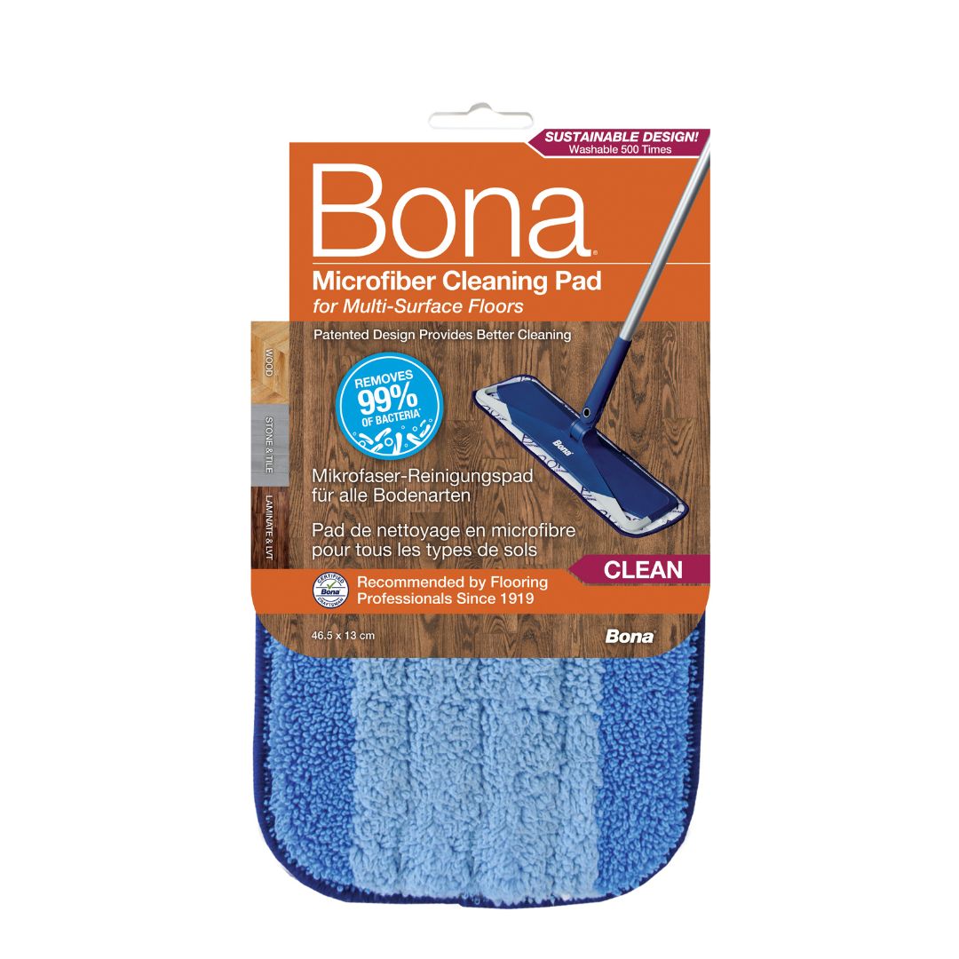 Bona Microfiber Cleaning Pad Blue | Microfiber | 90 % Recycled Material ...