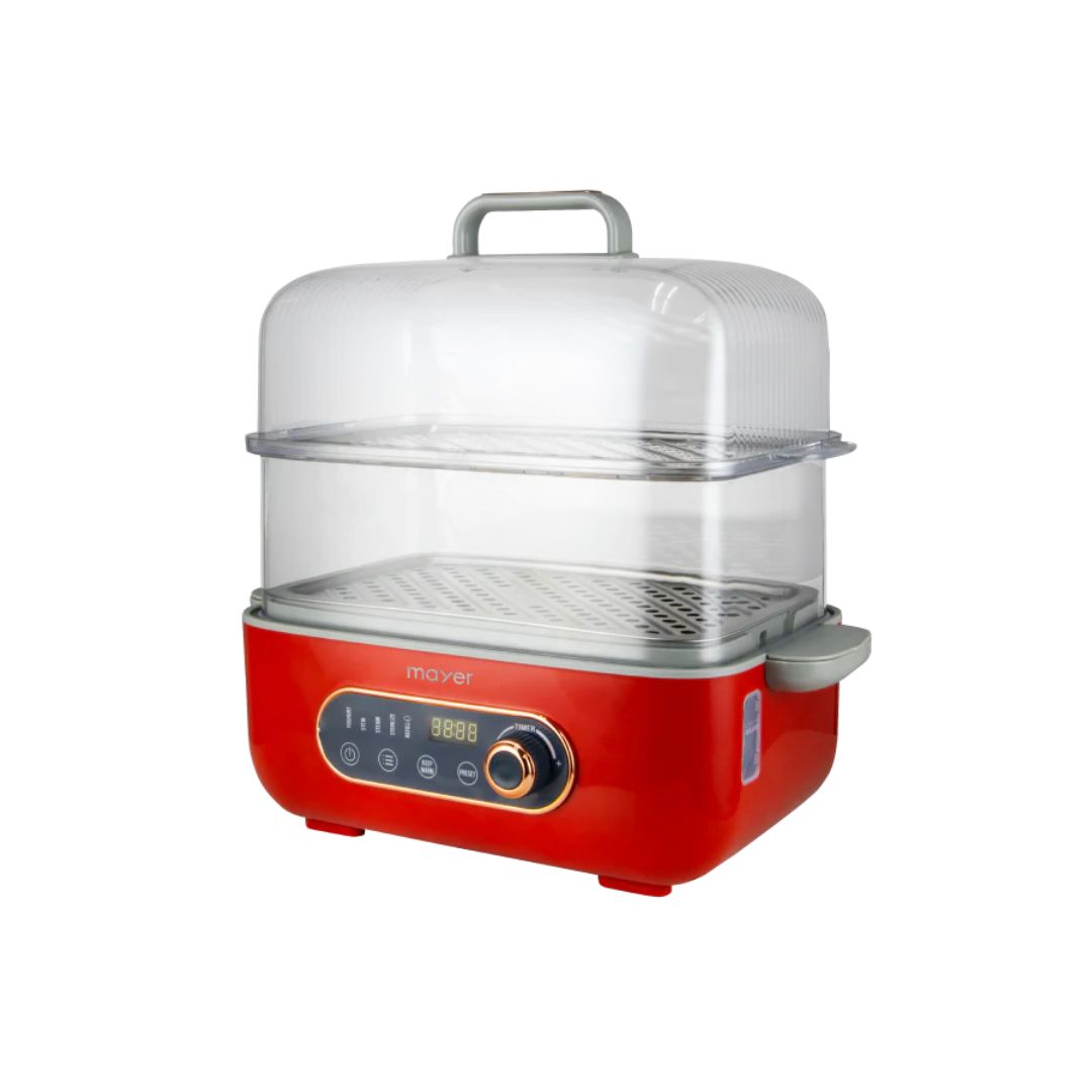 Mayer Digital Food Steamer 10L / 28L Red | Stainless Steel | Boil Dry ...