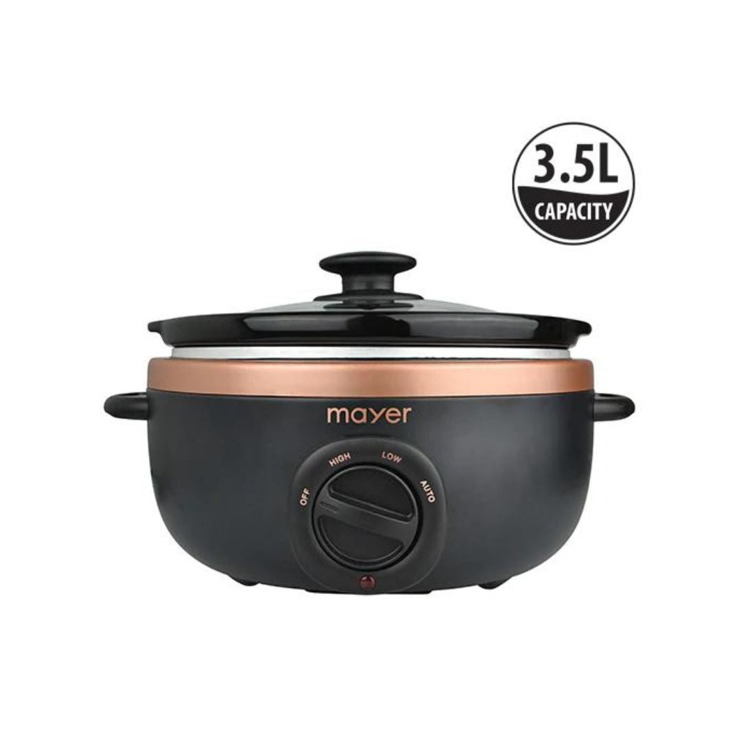 Mayer 3.5L Electric Slow Cooker Black | Ceramic | Auto Cooking Function ...
