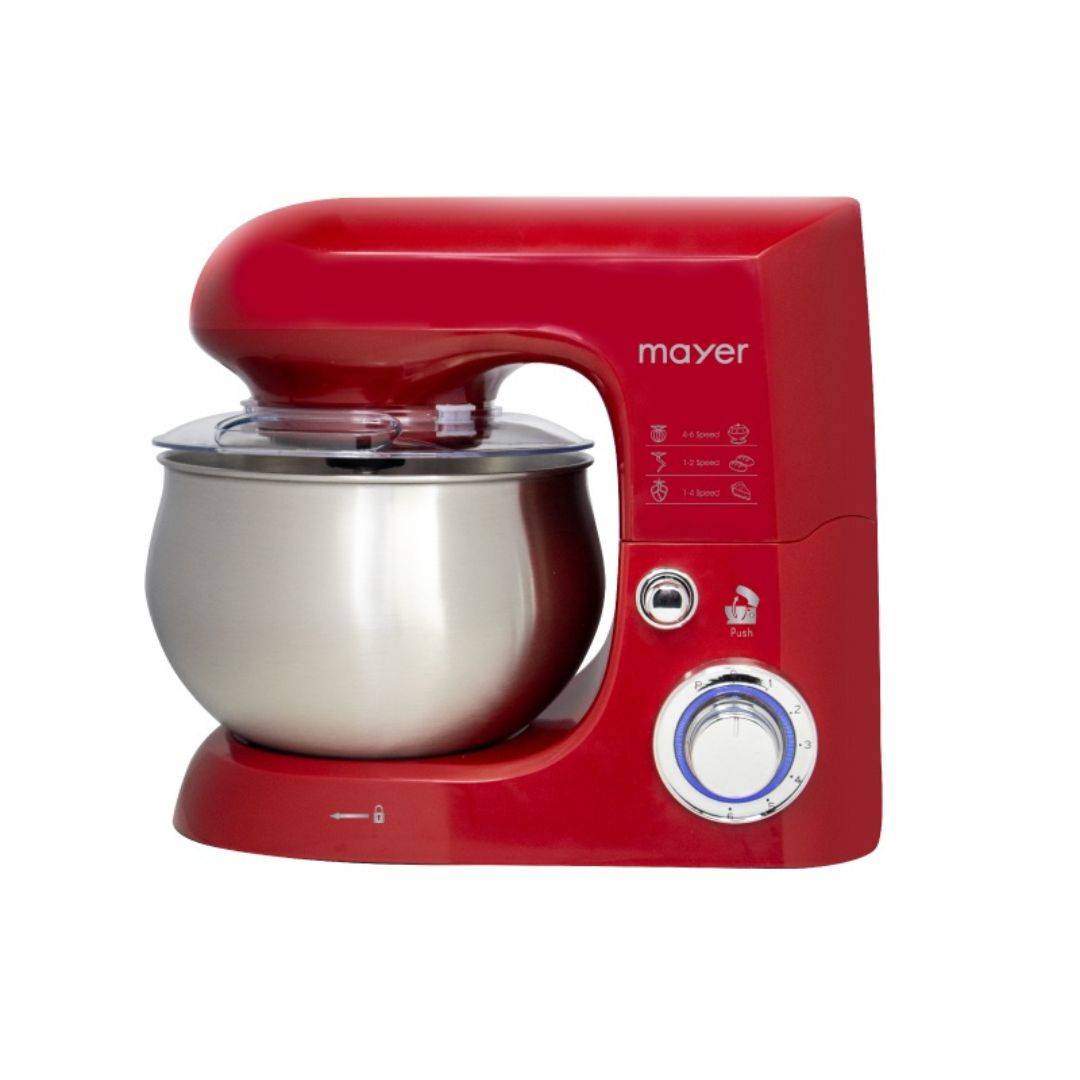 Mayer 5L Stand Mixer Red | Aluminium DiE-Cast | Non-slip Feet | 6 Speed ...