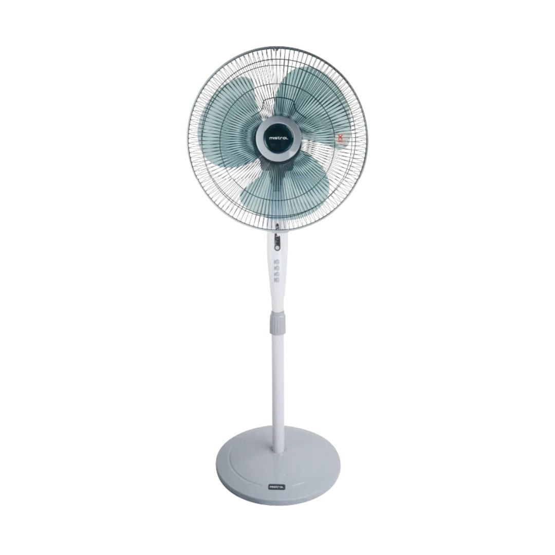 Mistral 16" Stand Fan With Remote Control Light Grey | Black | Plastic ...