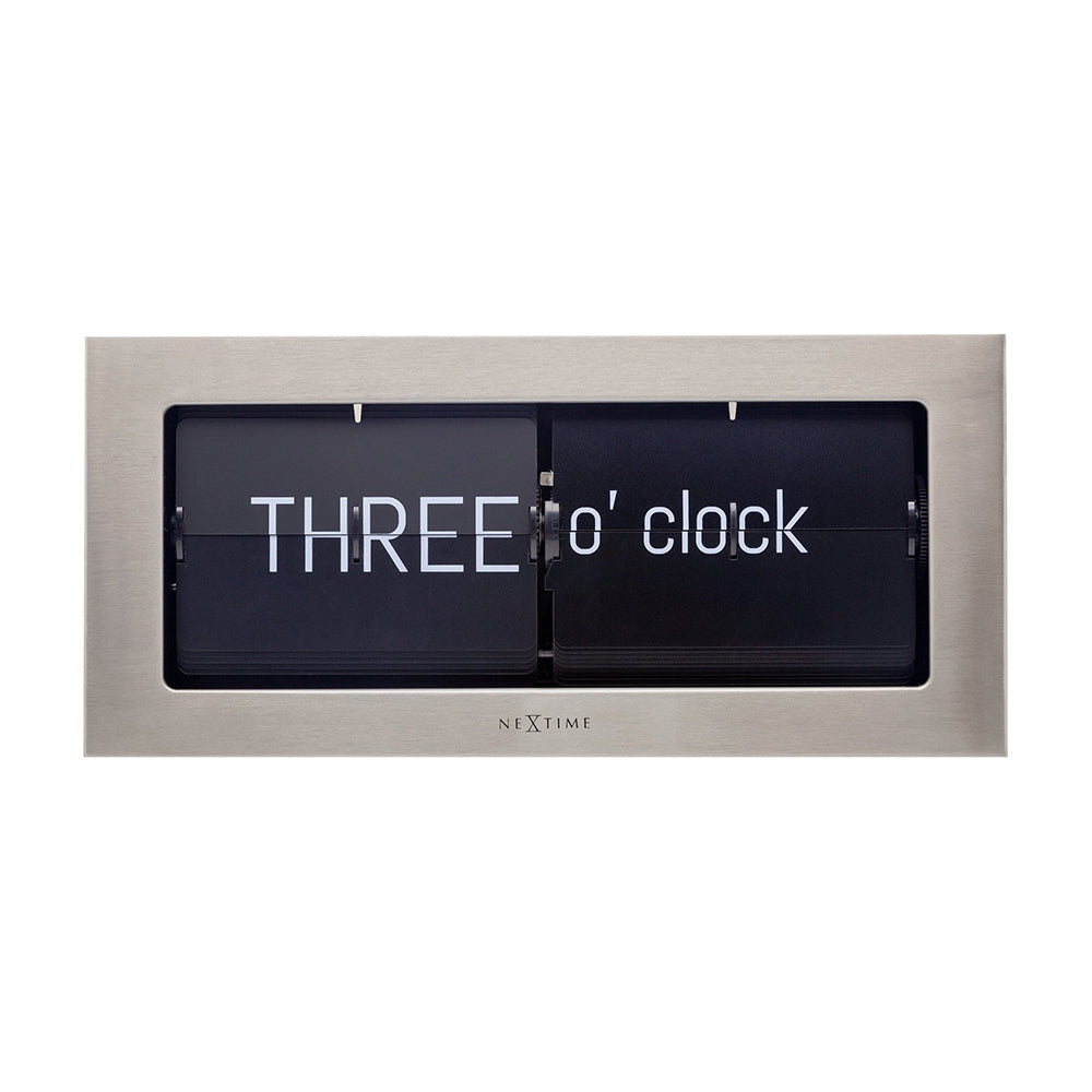 NeXtime Flip Table Clock 16.7x36cm (Silver) | Modern Home SG – Modern ...