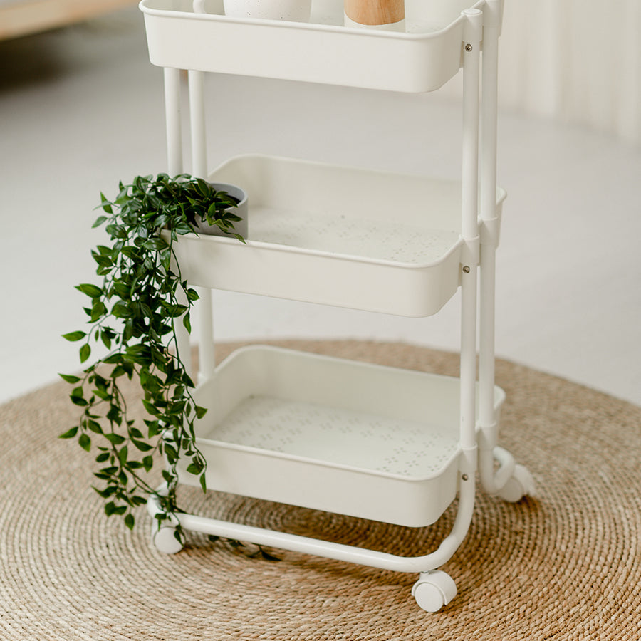 RENE Carro Kitchen Utility Trolley, White | Modern Home SG – ModernHome SG